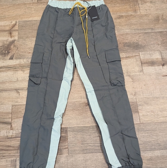 Rhude | Pants | Mens Rhude Drawstring Nylon Cargo Jogger Pants Gray ...